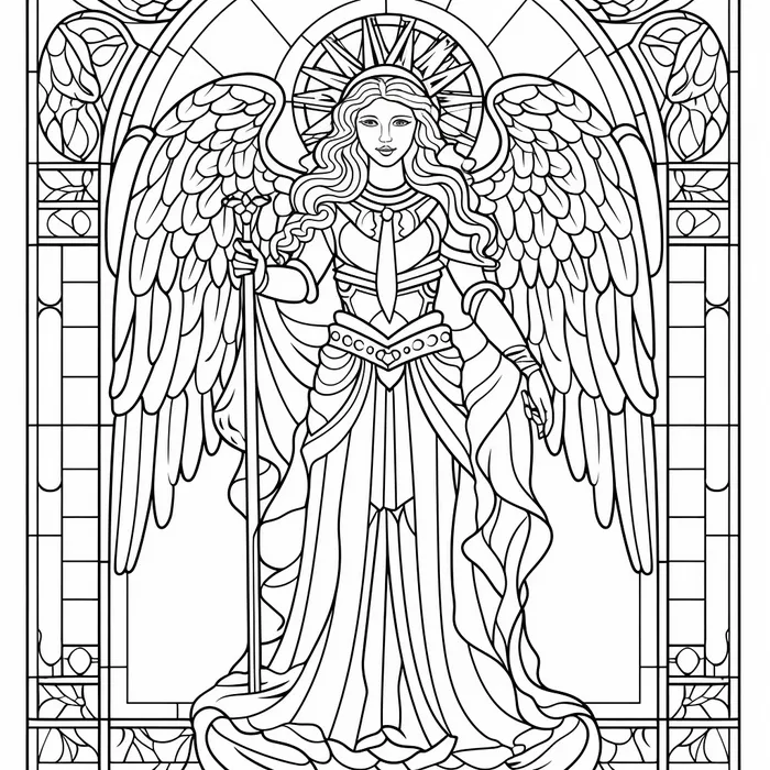 stain glass coloring pages