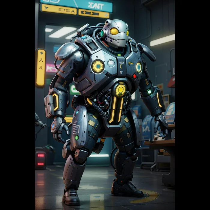 Friendly cyberpunk robotic creatures Leonardo Prompt - promptsideas.com Friendly cyberpunk robotic creatures Leonardo Prompt - promptsideas.com