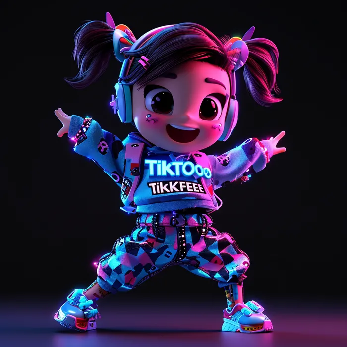 A 3d Tiktok Character Midjourney Prompt
